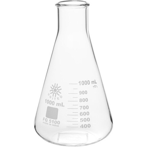FG5100-1000-CASE | 1000 mL Flasks, Erlenmeyer, Wide Mouth, Glass ...