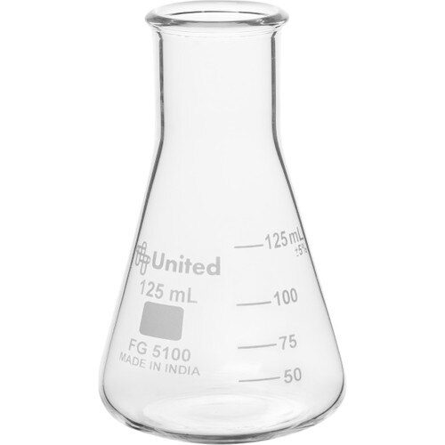 FG5100-125 | 125 mL Flasks, Erlenmeyer, Wide Mouth, Glass, Graduated ...