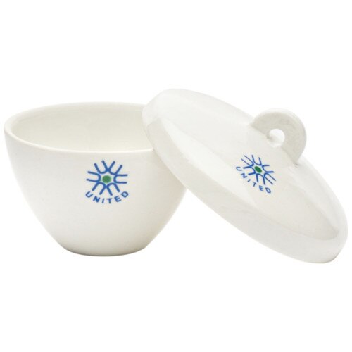 JCL030 | United Scientific 30 ml Porcelain Wide Form Crucible with lid ...